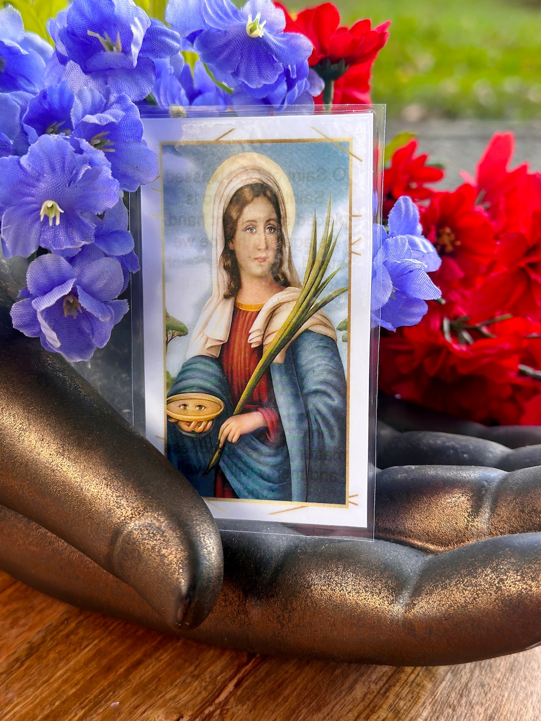 Saint Lucy Prayer Card- Hoodoo, Voodoo, Wicca, Pagan Christian Sacred ...