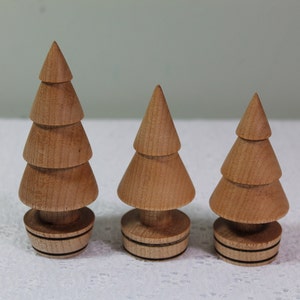 Wooden Trees, Trio of Wood Trees, Hand Turned Trees - Etsy