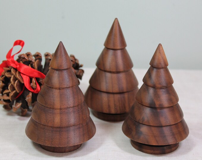 Wooden Trees, Trio of Wood Trees, Hand Turned Trees - Etsy