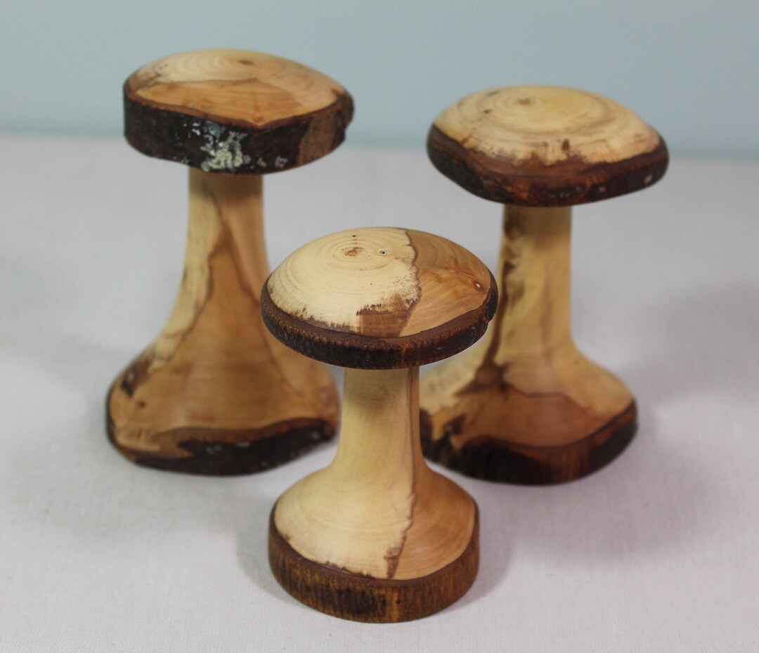 Wooden Mushrooms, Toadstools Set of Three - Etsy