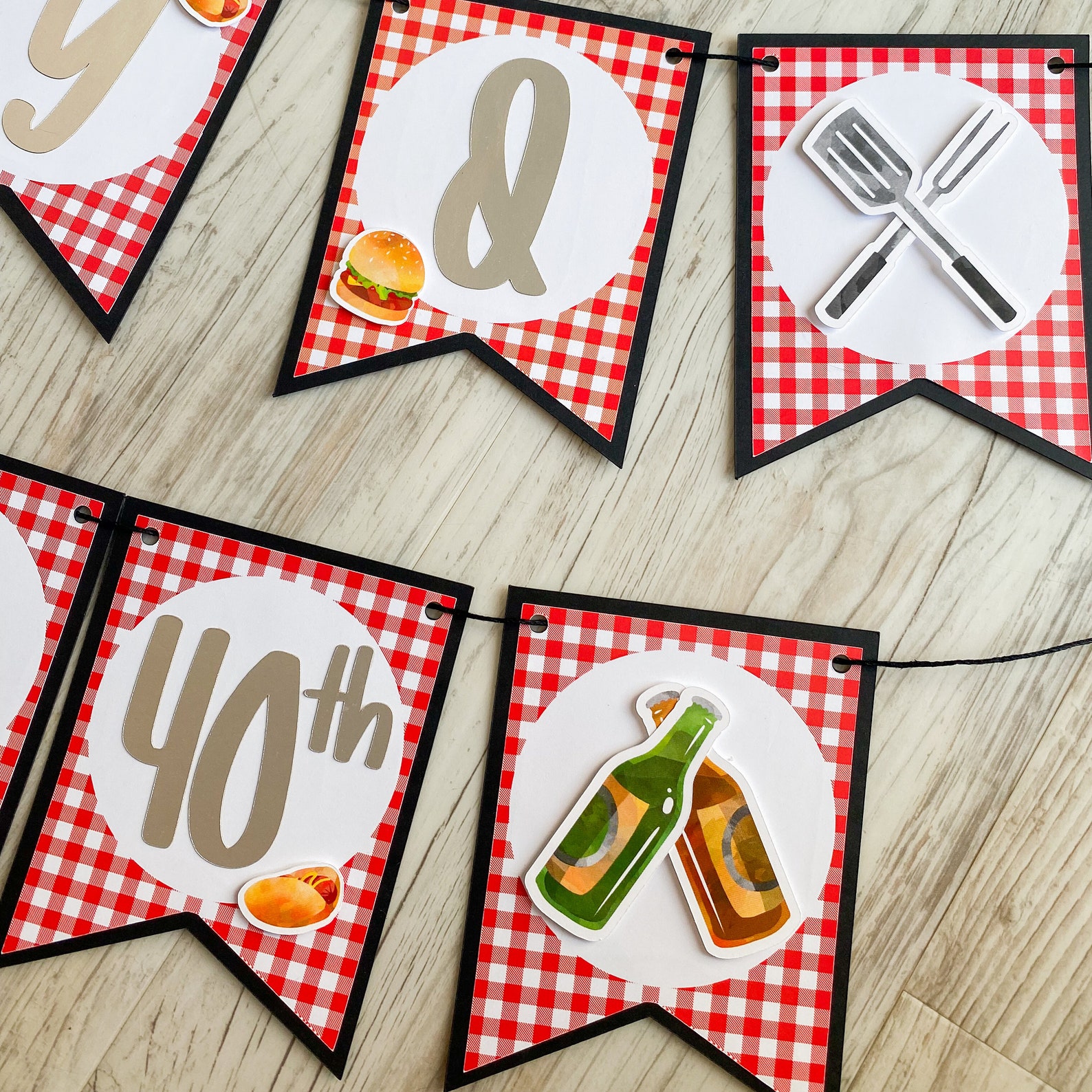 Barbeque Birthday Banner Personalized BBQ Banner Cookout | Etsy