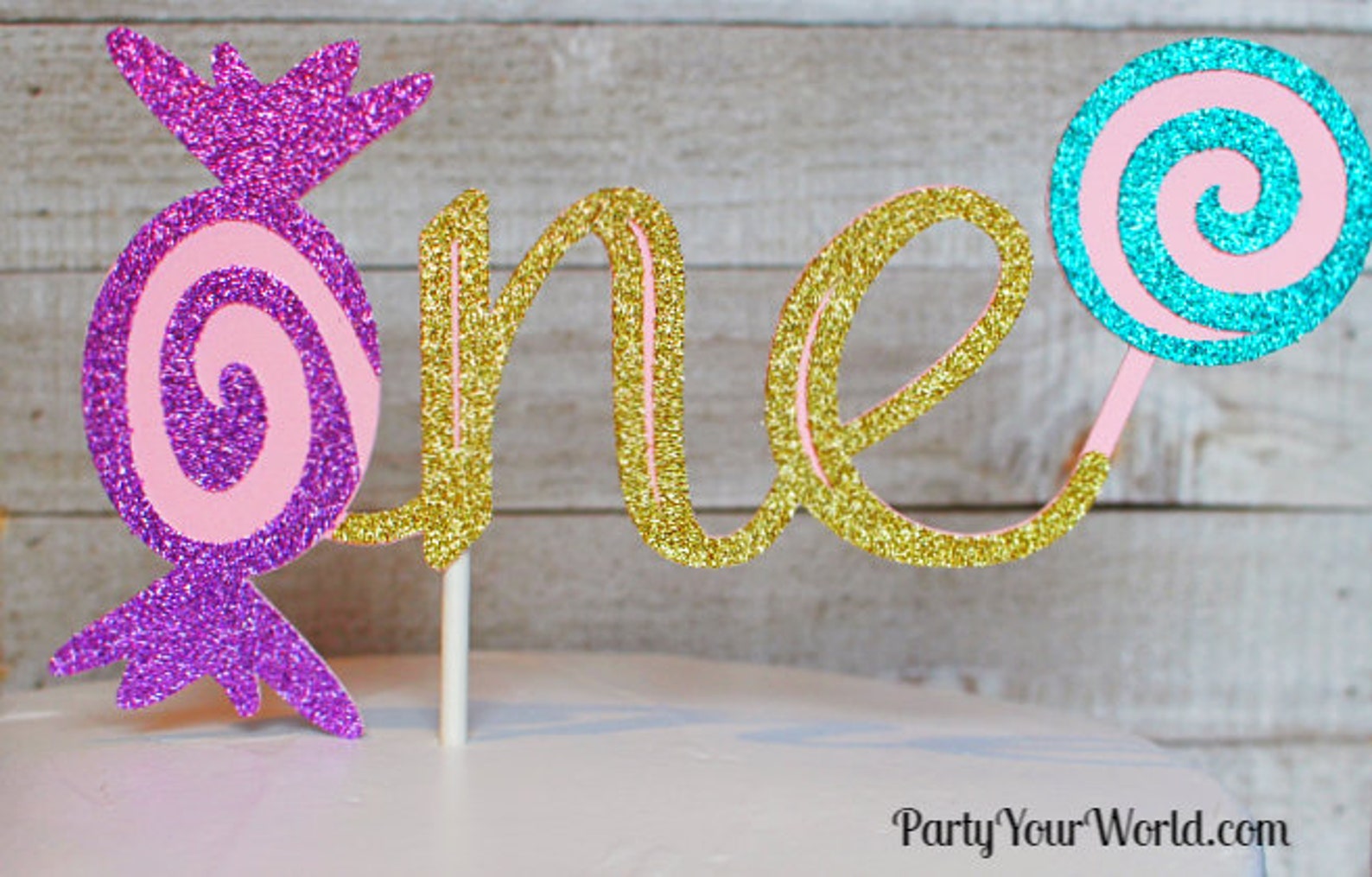 Candyland Cake Topper Sweet One Birthday Party Decorations - Etsy