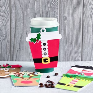 Holiday Latte Gift Card Holders, Christmas Character Paper Made Gift ...