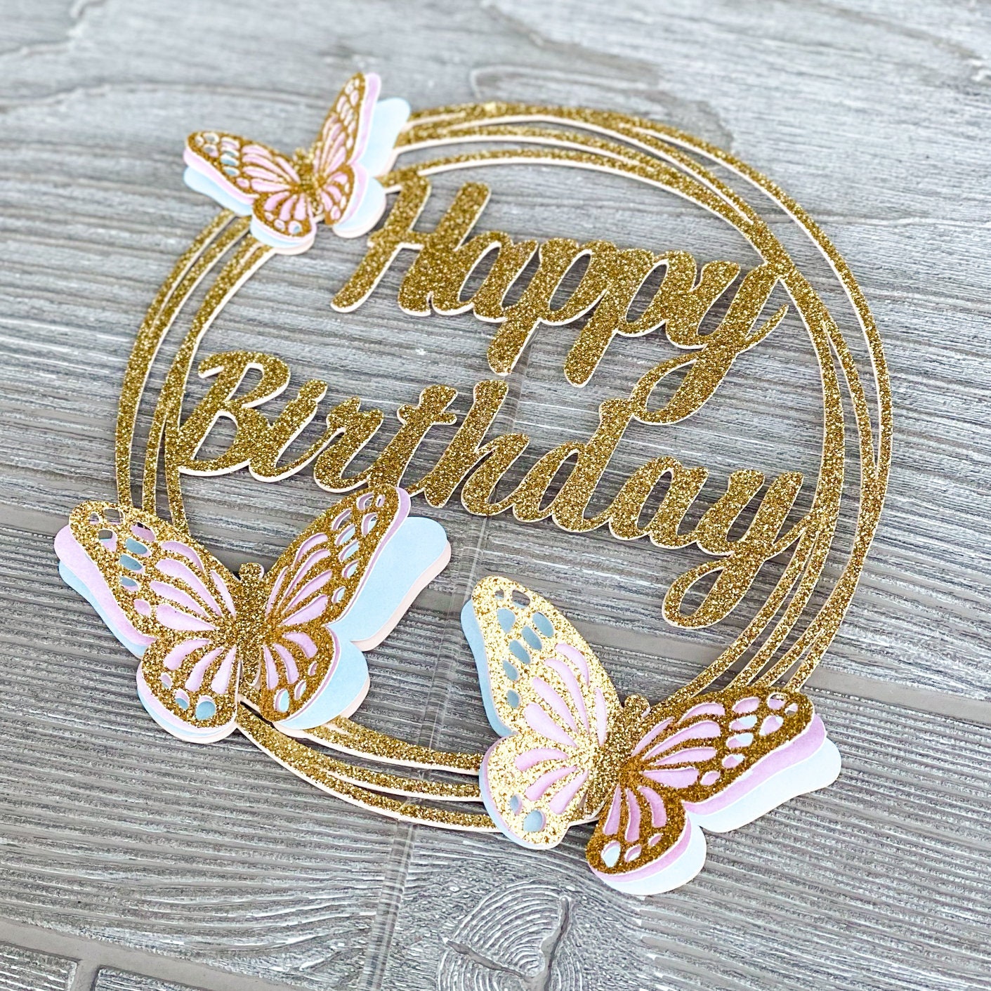 Party & Gifting Butterfly Cake Topper // Butterflies Cake Topper ...