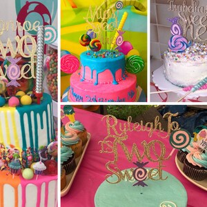 Candyland Cake Topper, Sweet One Birthday Party Decorations, 1st Sweet ...