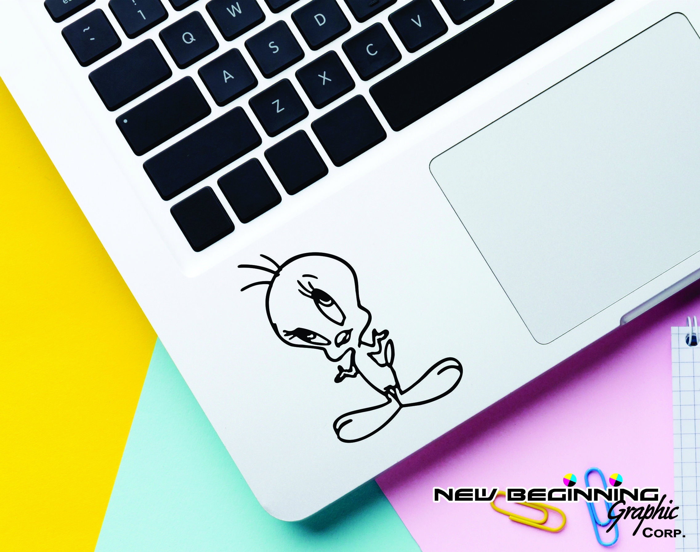 Disney Decal Tweety Laptop Stickers, Laptop Decal, MacBook Decal, Car ...