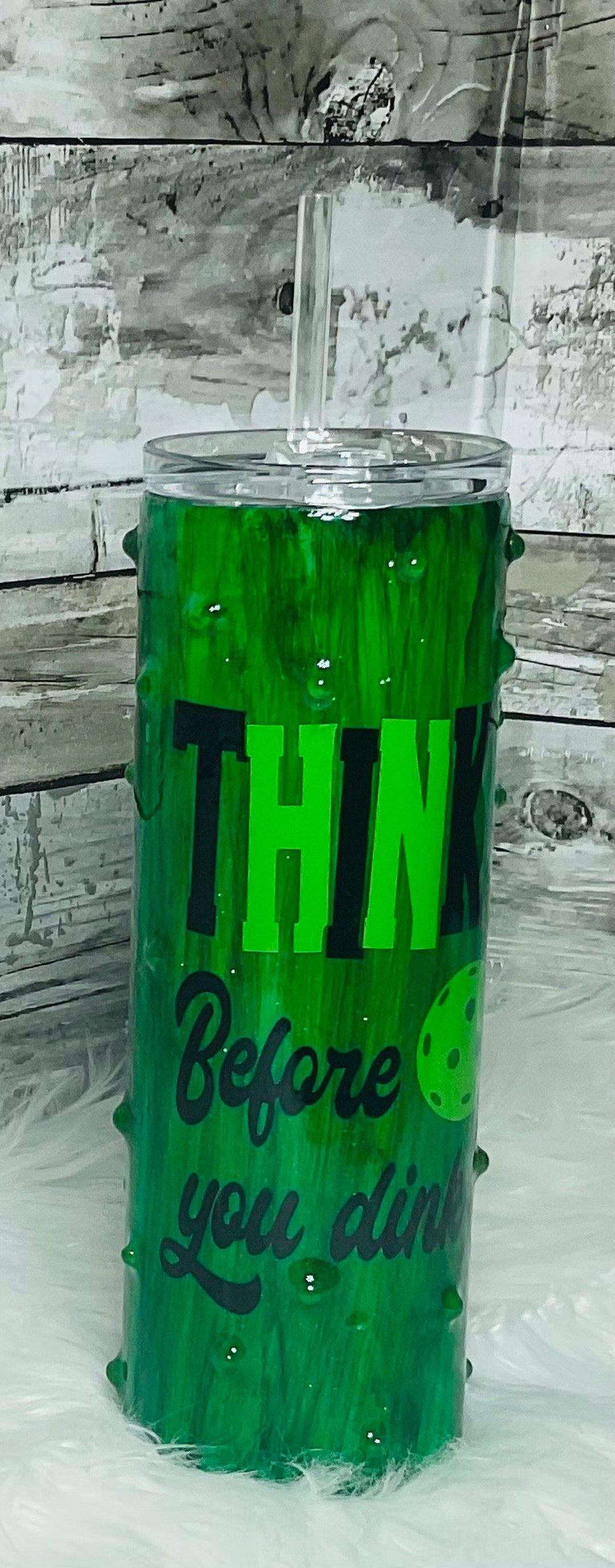 Custom, Hand Painted Pickle pickleball Tumbler Pickle Design Tumbler ...