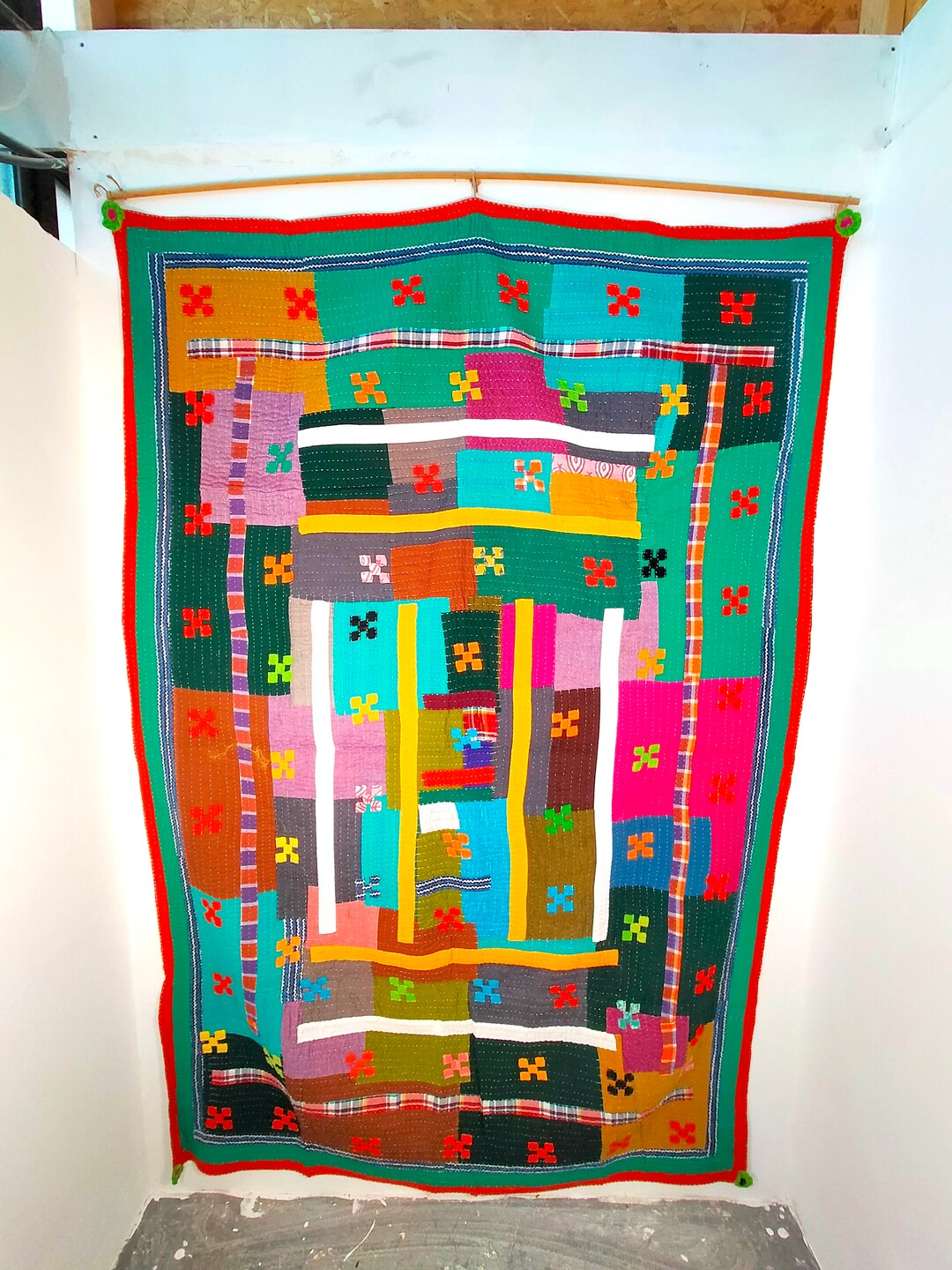 Siddi Quilt - Tribal Patchwork Kawandi (quilted) Kantha Blanket From ...