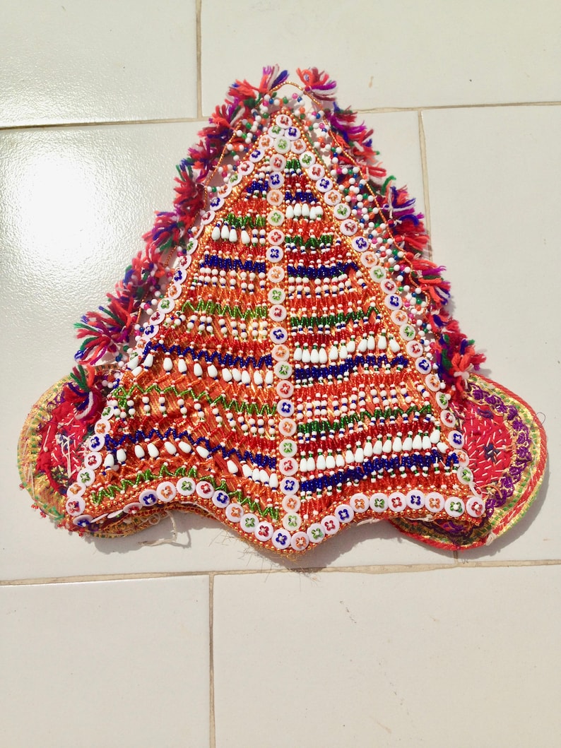 Ceremonial Banjara (gipsy) Hat Covered in Beadwork From the Rabari ...