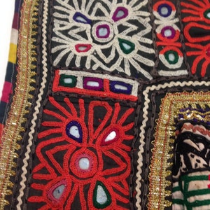 Vintage Indian Embroidered Mirrorwork Wall Hanging Made by Rabari ...
