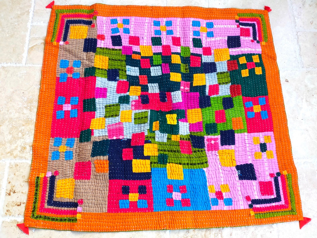 Siddi Kavand Kantha Quilt Baby Quilt or Textile Art, Made With Up ...