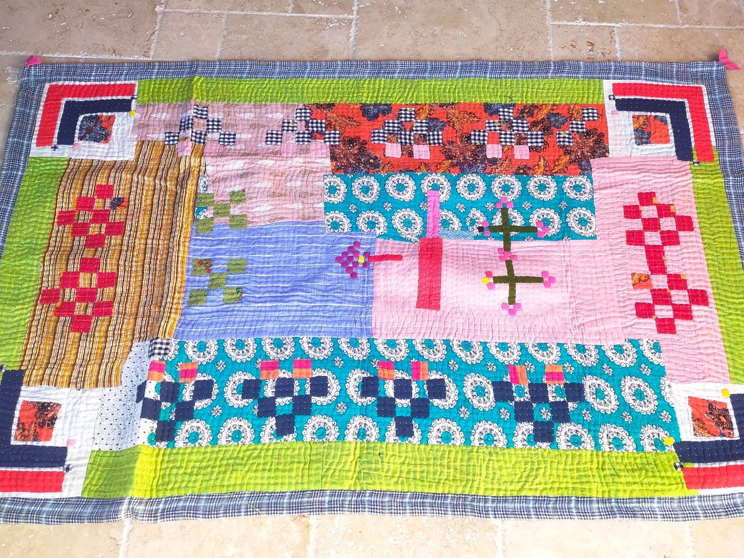 Siddi Kavand - Kantha Quilt - Single Quilt or Textile Art, Made With ...