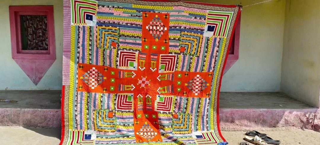 Siddi Tribal Patchwork Kawandi Quilted Blanket From India - Etsy