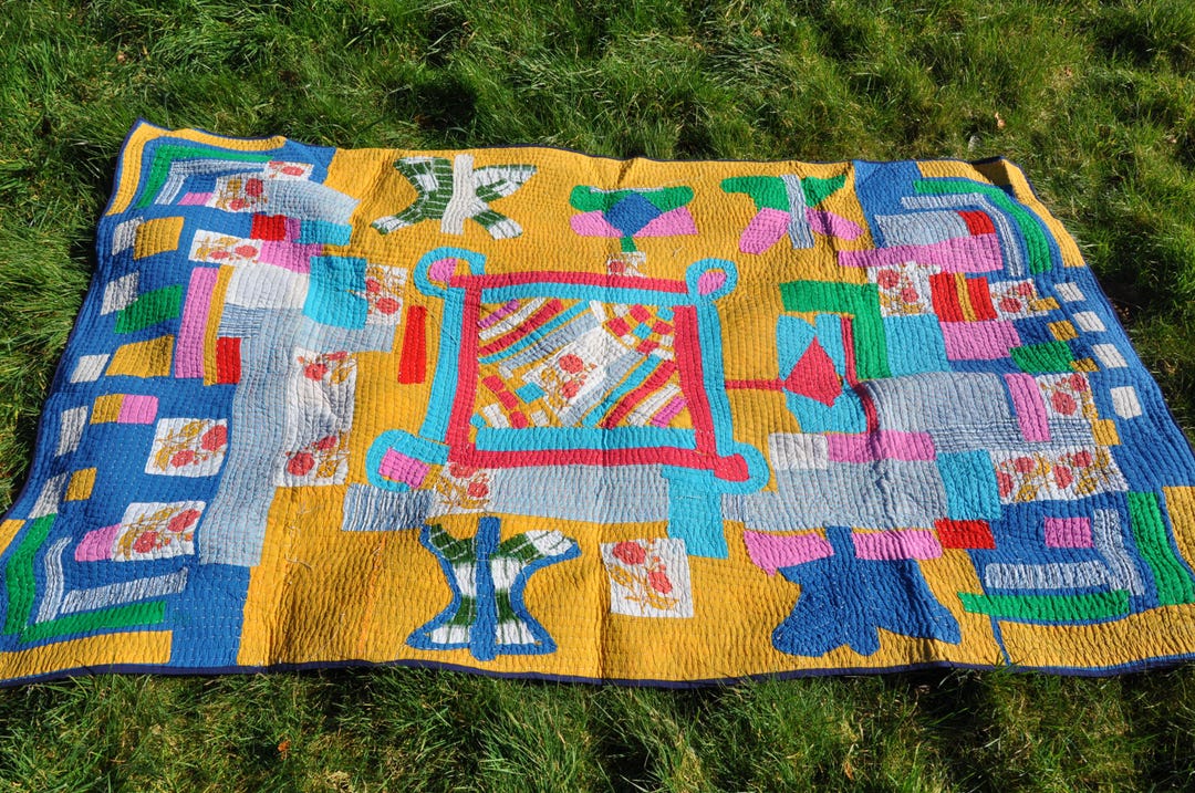 Vintage Siddi Kawandi African Indian Tribal Patchwork Quilt (similar to ...