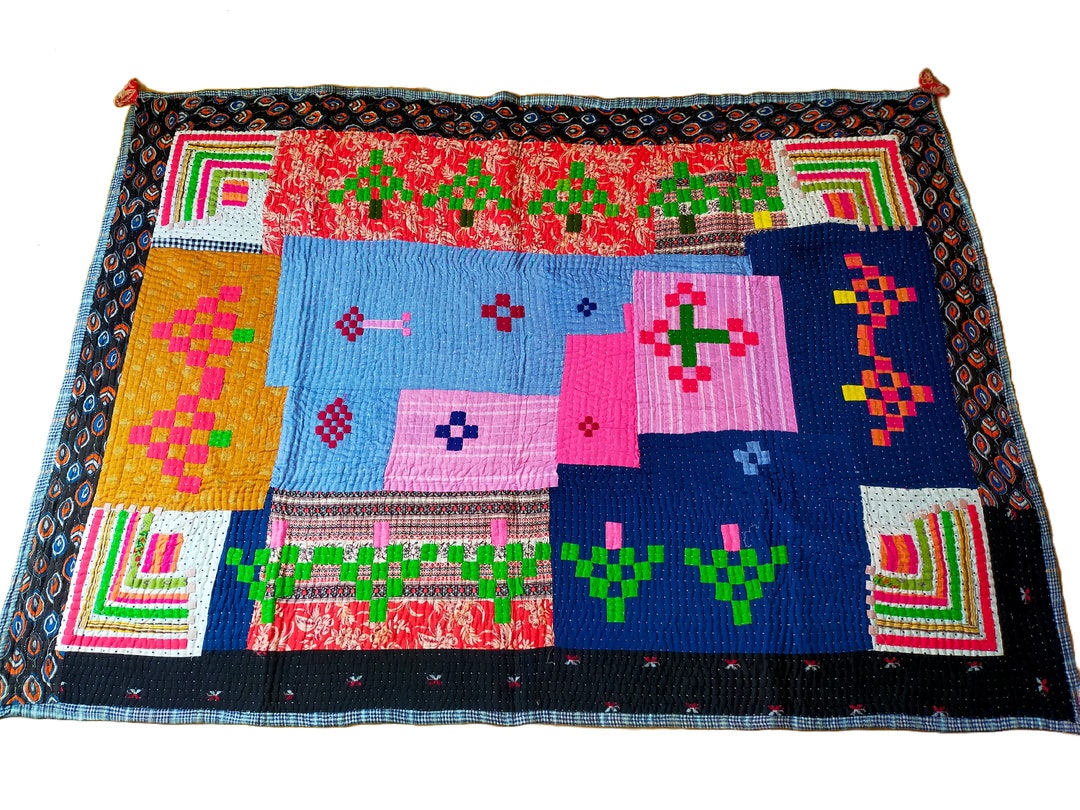 Siddi Tribal Patchwork Kawandi Quilted Blanket From India - Etsy