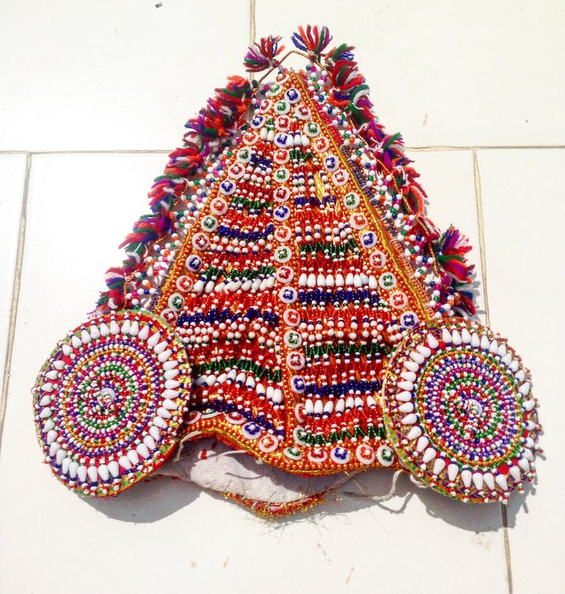 Ceremonial Banjara (gipsy) Hat Covered in Beadwork From the Rabari ...