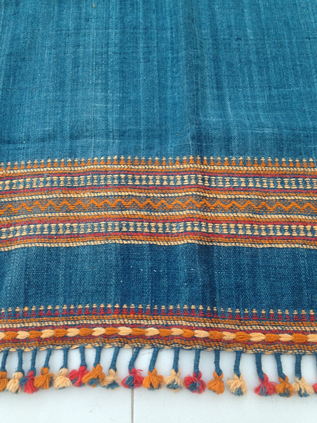 Handwoven Desi Wool (indian Wool) Indigo Shawls/throws From Kutch ...