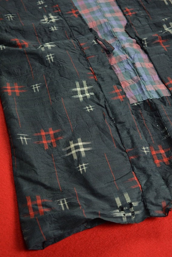 Vintage Silk Japanese Boro Kimono. Antique Boro Norag… - Gem