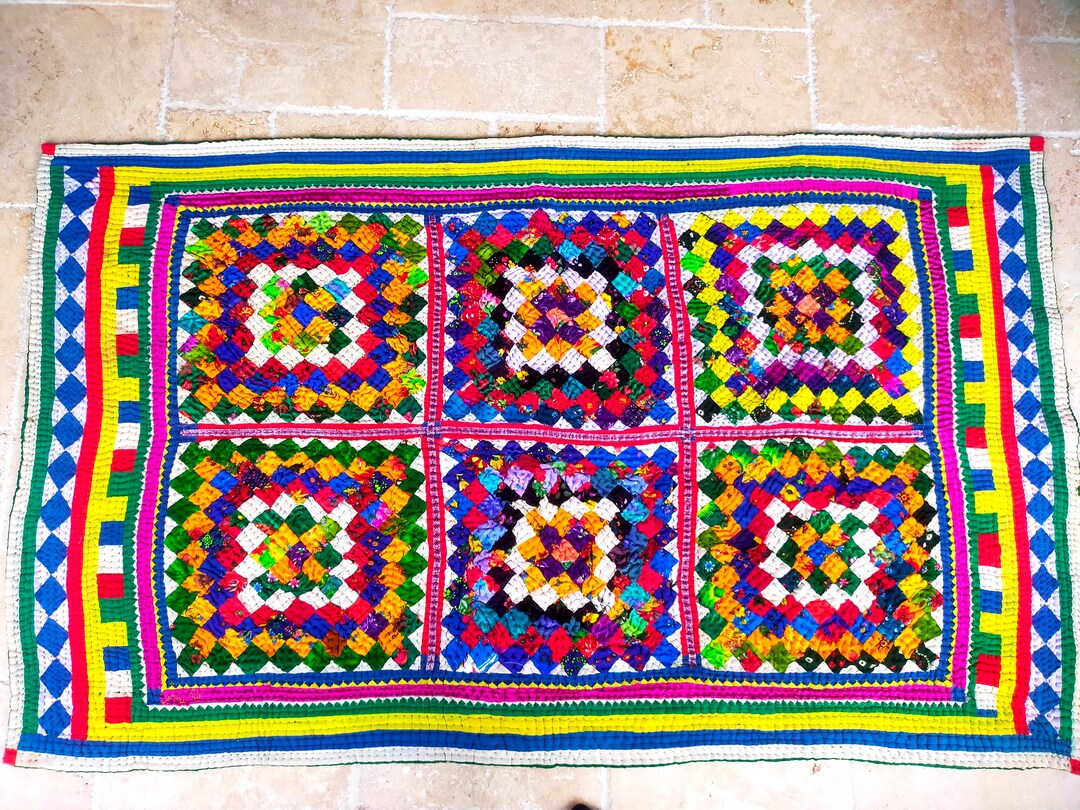 Hand-stitched Patchwork Quilt From the Meghwal Tribe of Kutch, Gujarat ...