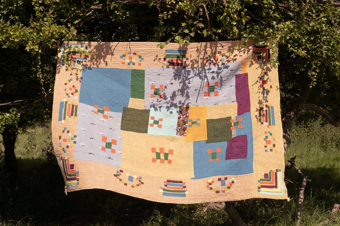 Siddi Kawandi - Quilted Patchwork Quilt or Textile Art, Made With Recycled Cotton - Hand ...