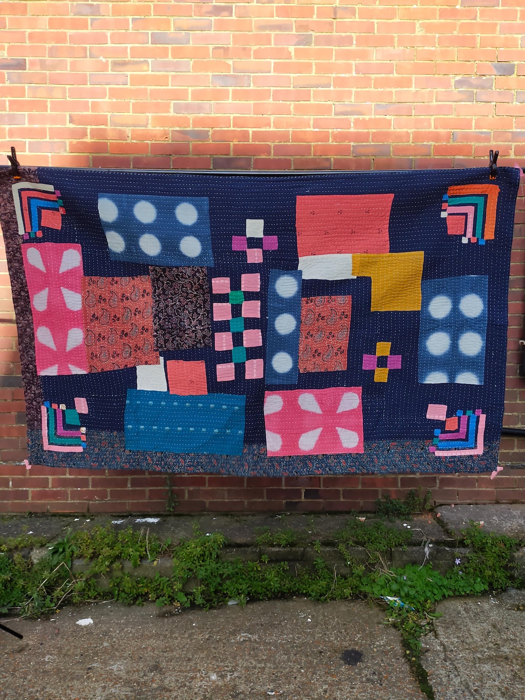 Siddi Kavand Tribal Patchwork Quilt (similar to Kantha) Kawandi Quilted ...