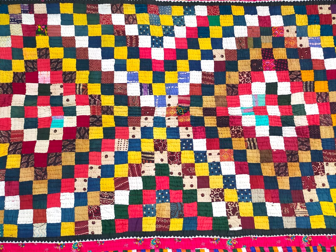 Hand-stitched Patchwork Ralli Quilt From the Meghwal Tribe of Kutch ...