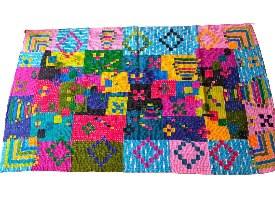 Siddi Tribal Patchwork Kawandi Quilted Blanket From India - Etsy