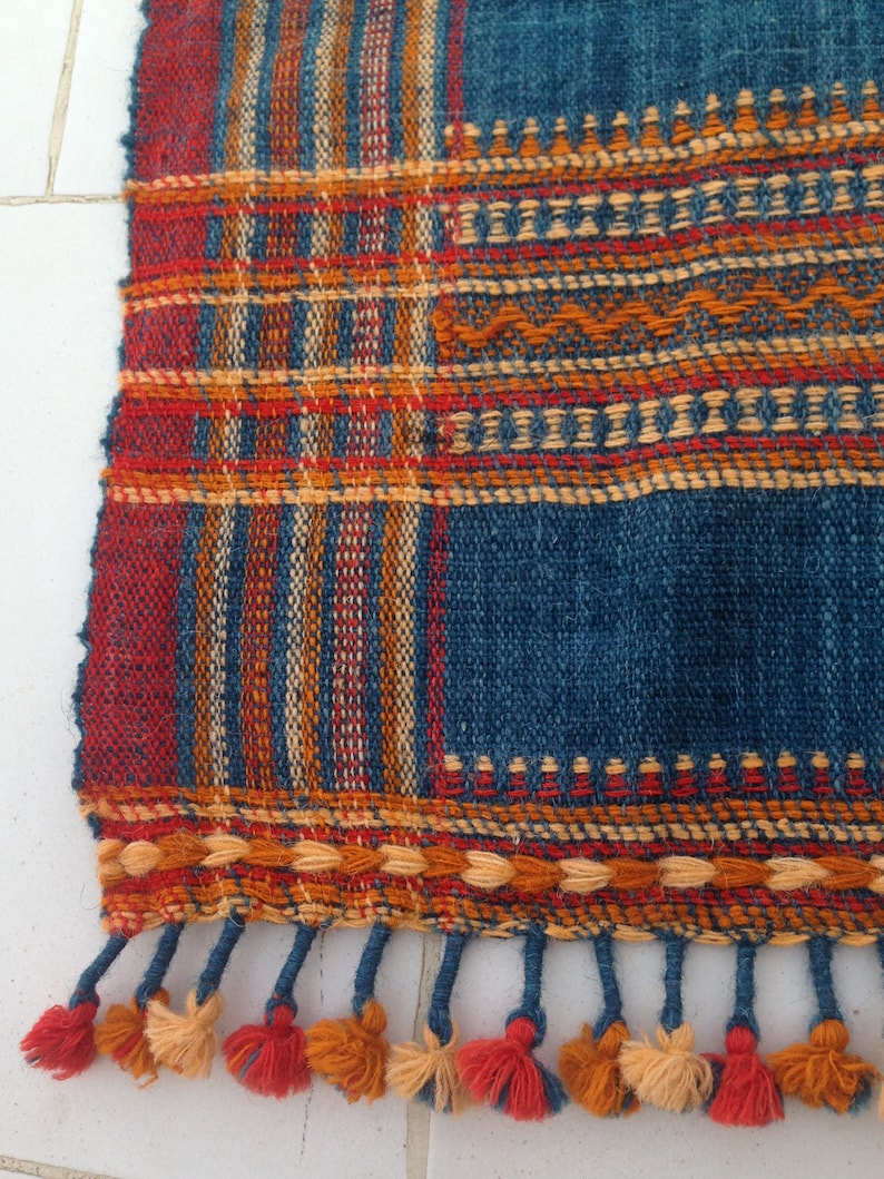 Handwoven Desi Wool indian Wool Indigo Shawls/throws From - Etsy