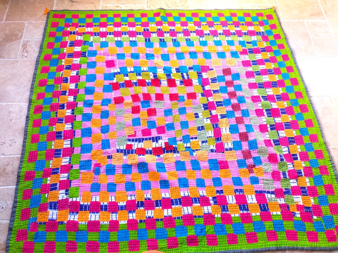 Siddi Kavand - Kantha Quilt - Double Quilt or Textile Art, Made With Up ...