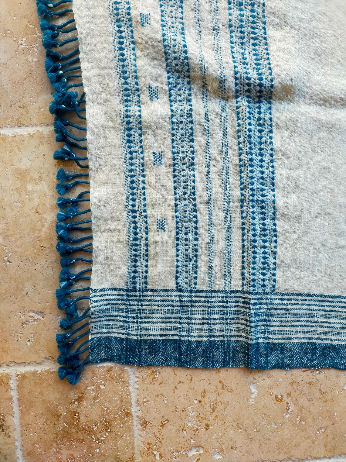 Handwoven Desi Wool (indian Wool) Indigo Shawls/throws From Kutch ...