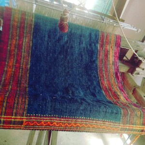 Large Handwoven Desi Wool (indian Wool) Shawl, Throw or Blanket in ...