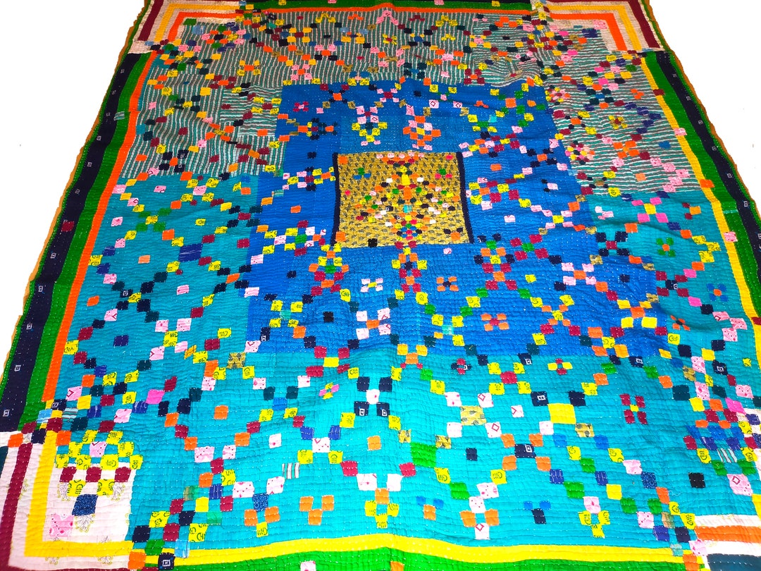 Siddi Tribal Patchwork Kawandi Quilted Blanket From India - Etsy