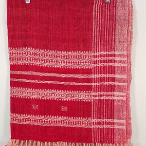 Handwoven Desi Wool (indian Wool) Red Shawl/throw From Kutch Gujarat - Etsy
