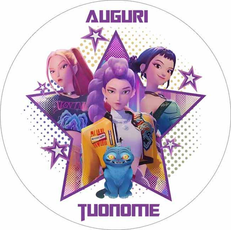 K-POP Demon Hunter Huntrix Cake Topper - Etsy