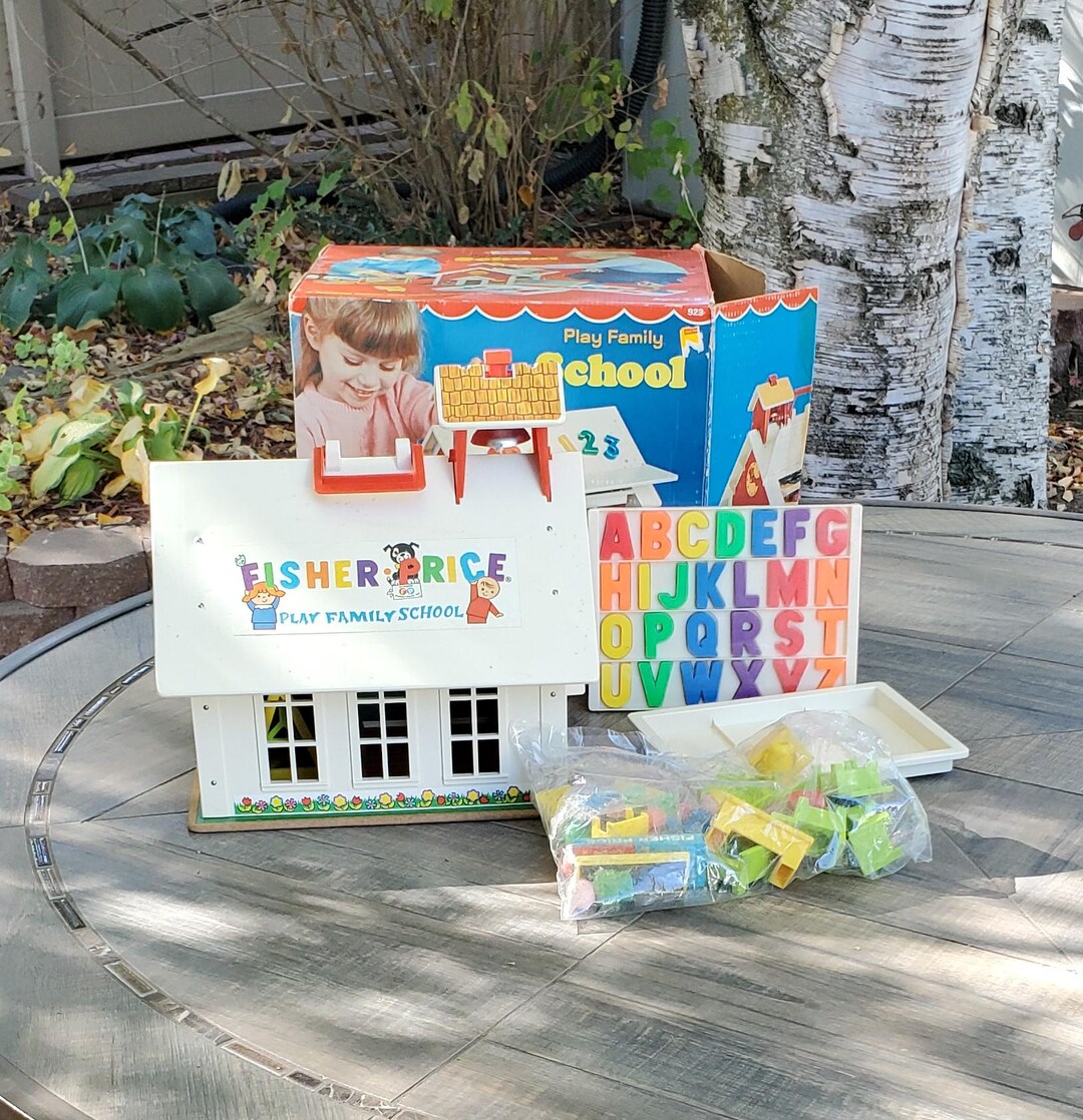 Fisher Price School House, Magnetic Alphabet, Vintage Fisher Price Toys ...