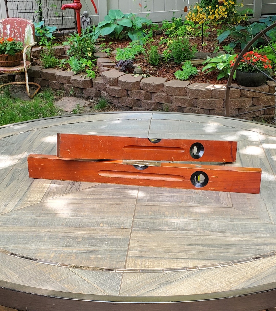 Pair of Vintage Stanley #0 Wooden Levels, Stanley Cherry Wood Levels ...