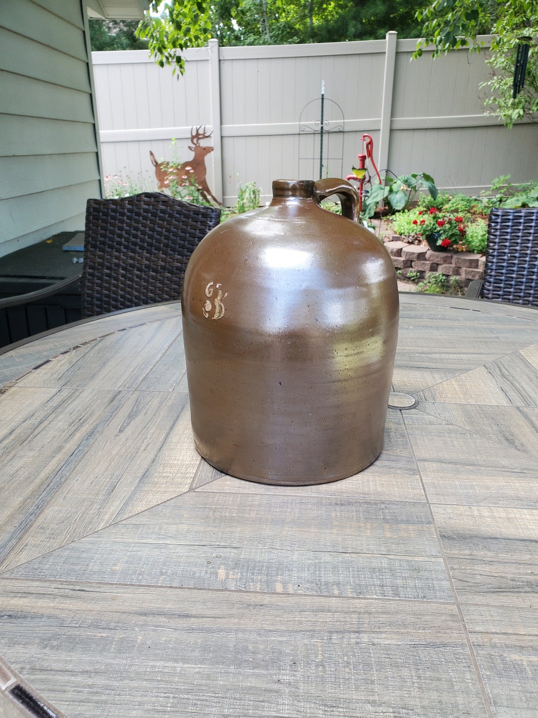 Antique Jug, Brown Beehive Shoulder Jug, Handturned Jug, Vintage Jug ...