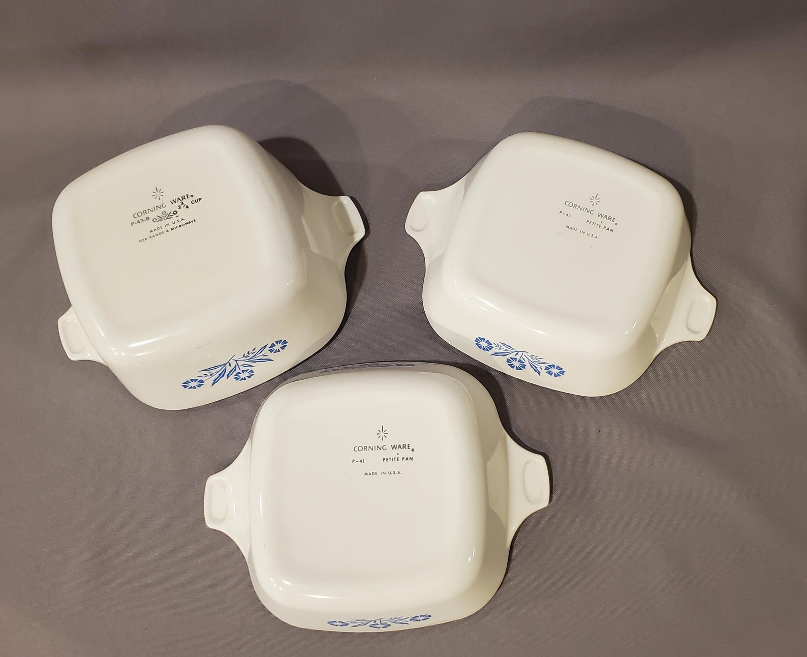 Casserole Dishes Corning Ware Blue Cornflower Casseroles Set - Etsy