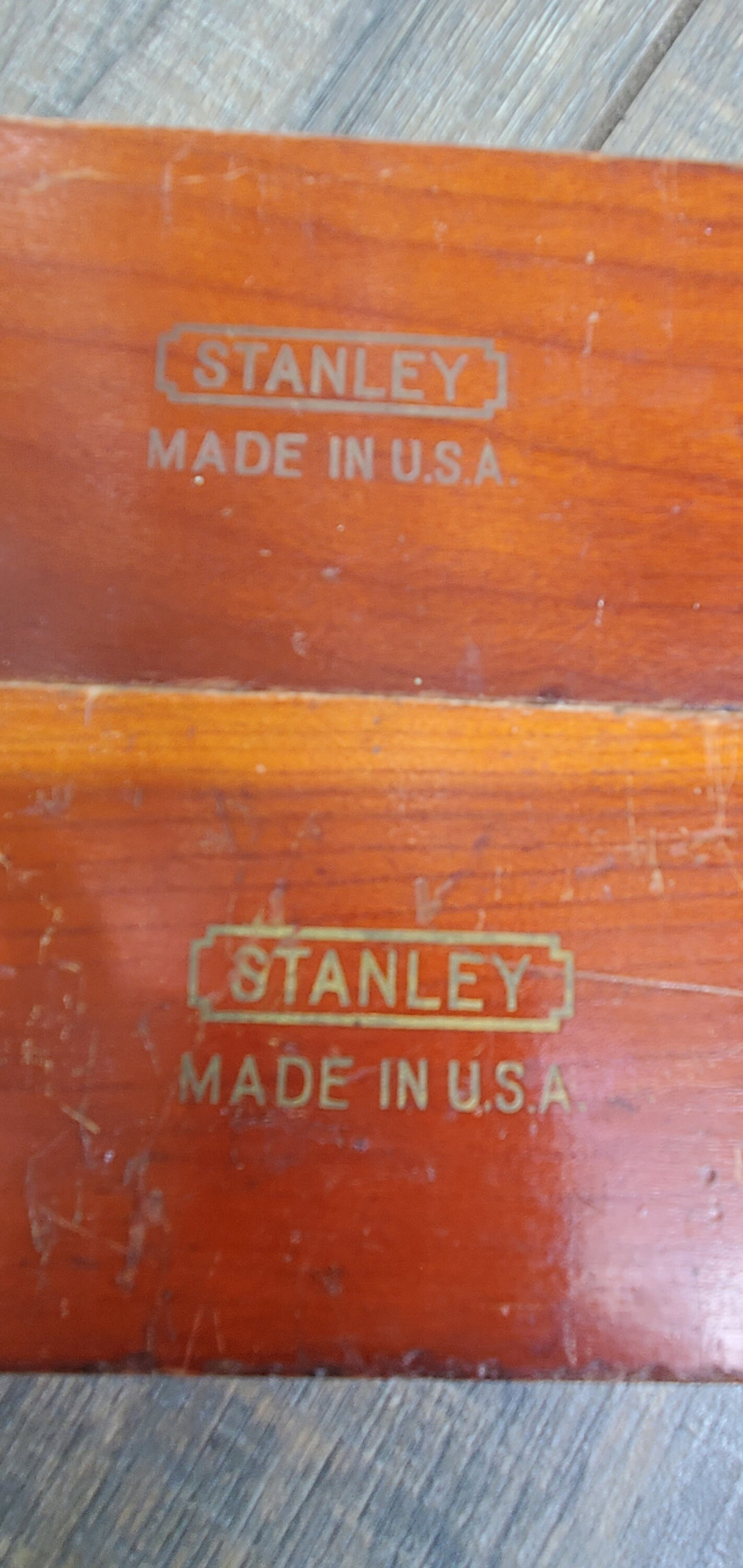 Pair of Vintage Stanley #0 Wooden Levels, Stanley Cherry Wood Levels ...