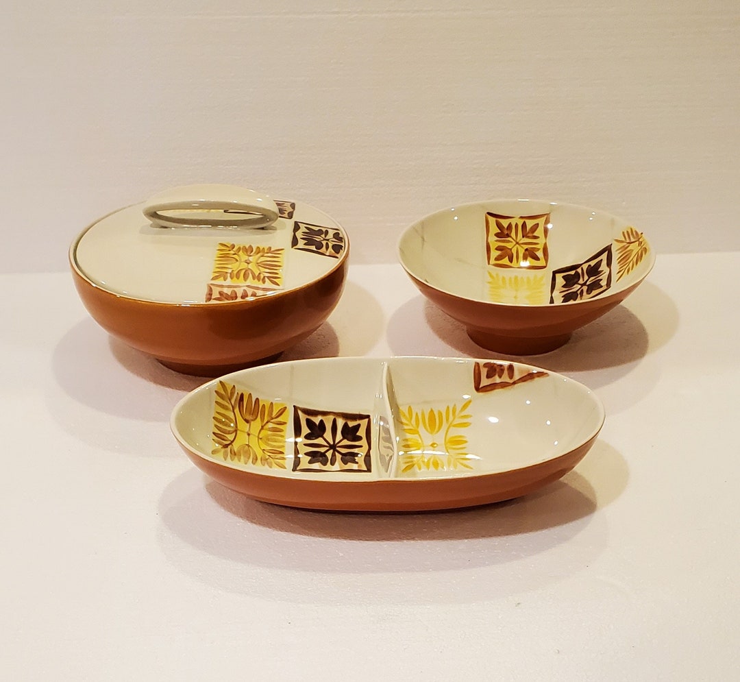 Red Wing True China Granada Pattern China, 4 Pieces, Casserole and ...