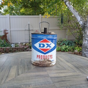 Oil Can, DX Oil Can, DX Sunray Oil Company, 5 Gallon DX Oil Can ...