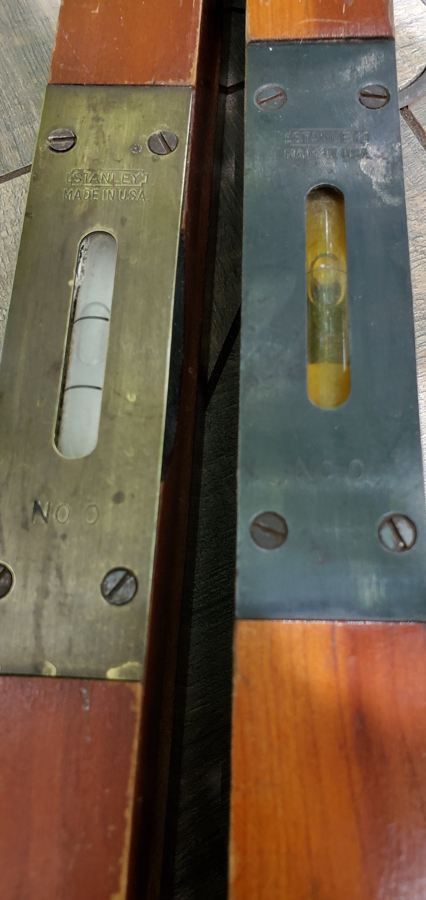 Pair of Vintage Stanley #0 Wooden Levels, Stanley Cherry Wood Levels ...