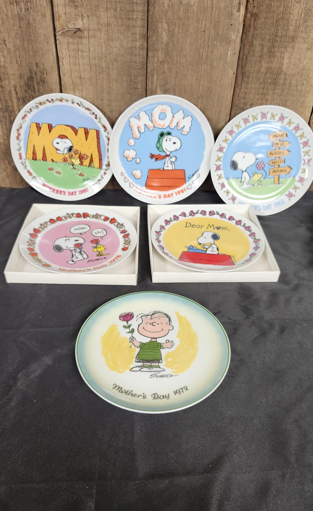 Vintage Peanuts Mother's Day Plates, Set of 6 Peanuts Mother's Day ...