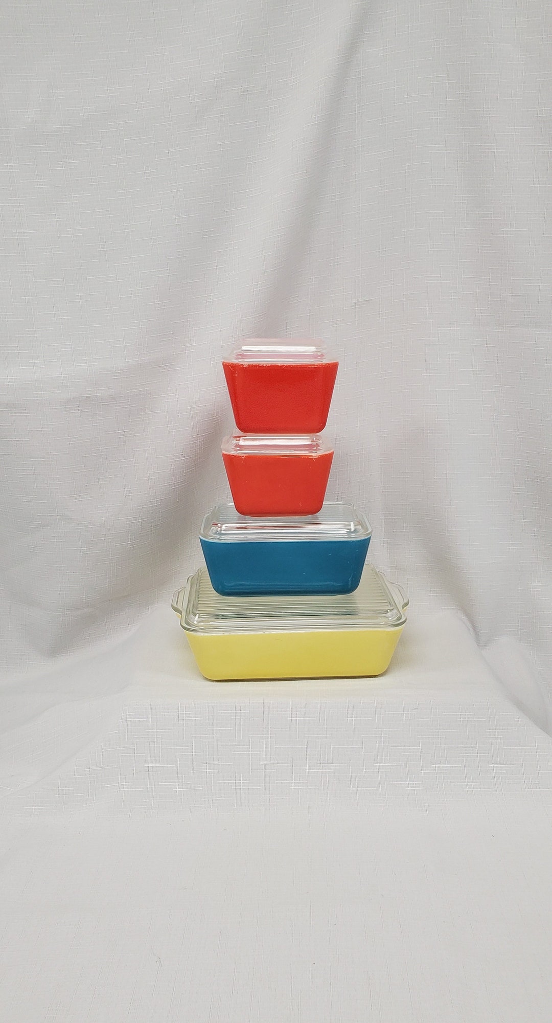 Pyrex Refrigerator Dishes, Full Set of Pyrex Primary Colors ...