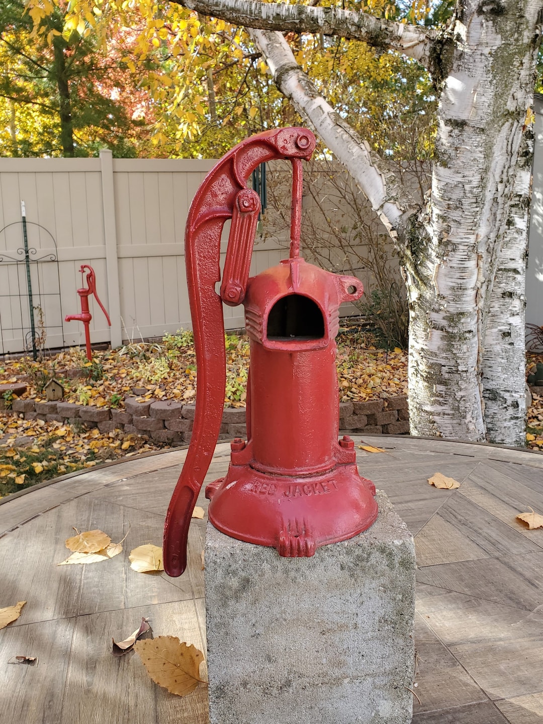 Water Pump, Red Jacket Water Pump, Cistern, Kitchen Water Pump, Vintage ...