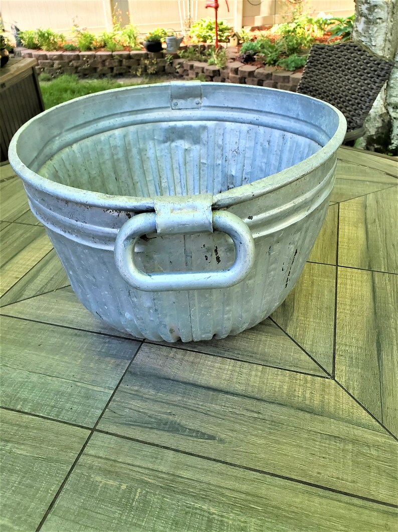 Bushel Basket Full Bushel Grain Basket Galvanized Bushel | Etsy