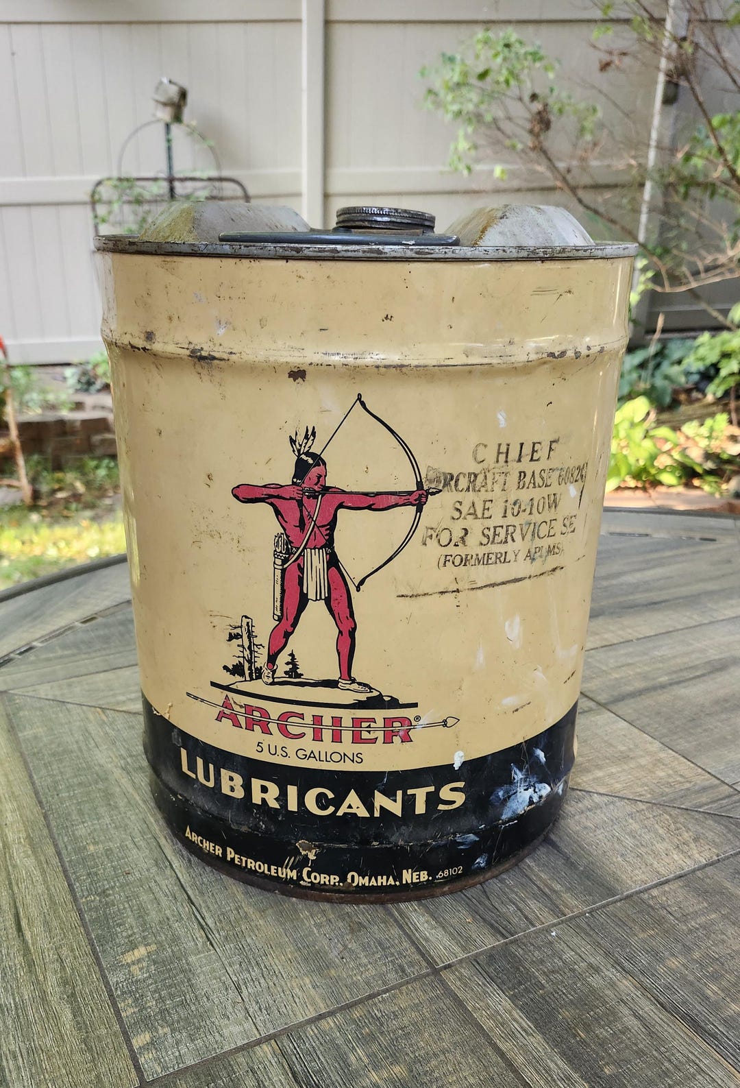 Archer 5 Gallon Oil Can, Archer Oil - Etsy