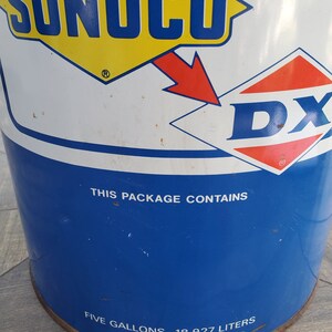Oil Can, Sunoco DX Oil Can, 5 Gallon Oil Can, Vintage Oil Can, Vintage ...