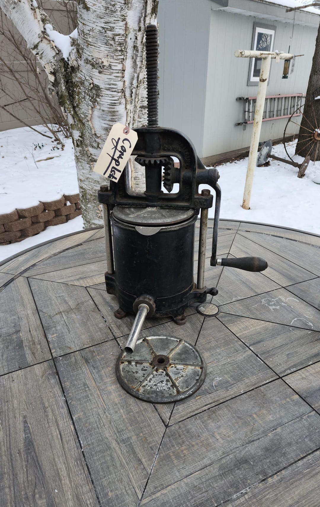 Landers Frary & Clark Vintage Fruit and Lard Press, Fruit Press, Lard ...