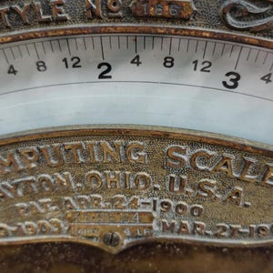 Antique Dayton Computing Scale, Style No. 16B, Vintage Dayton Computing ...